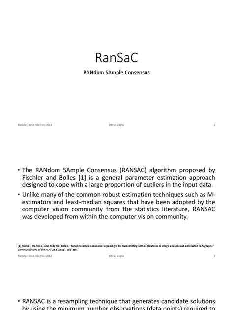 ransac random sample consensus pdf scientific modeling statistics