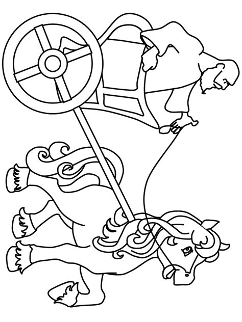 Chariot Coloring Page Clip Art Library