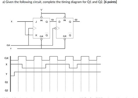 solved a given the following plete the timing diagram for q1 and q2 l6 points pr q1