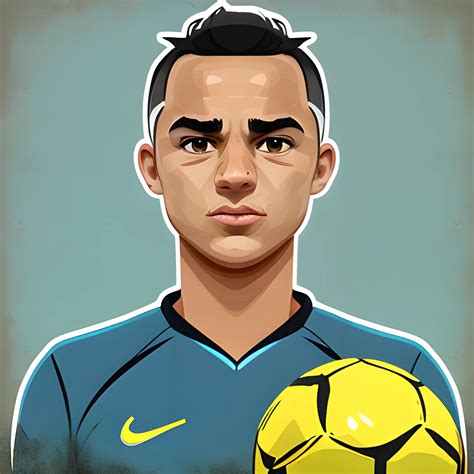 Character soccer ballon Lautaro Martínez face Toon style Arthub ai