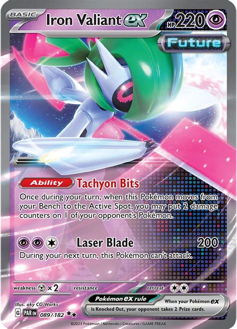 Serebii net Pokémon Card Database Paradox Rift 89 Iron Valiant ex