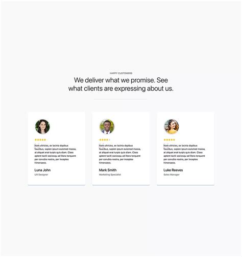 Bootstrap Testimonials Template With Star Rating Example Bootstrapbrain