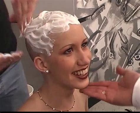 Pin By David Connelly On Bald Women Covered In Shaving Cream 02 Bald