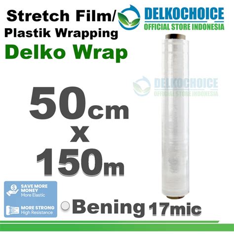 Jual Stretch Film Bening Hitam 50cm X 150m Plastik Wrapping Shopee
