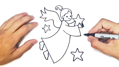 Cómo dibujar un Angel de Navidad Paso a Paso YouTube