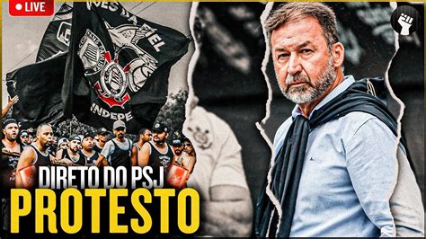 AO VIVO PROTESTO NO CORINTHIANS GAVIÕES DA FIEL e ORGANIZADAS NO