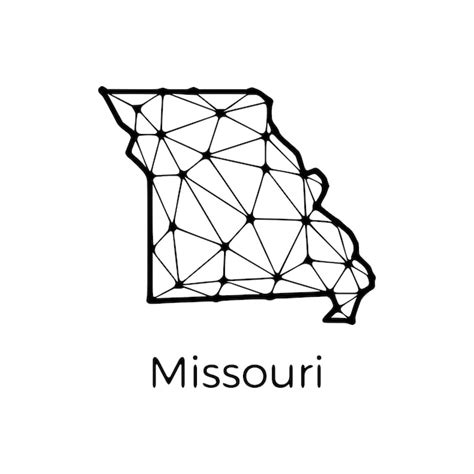 Premium Vector Missouri State Map Polygonal Illustration Made Of