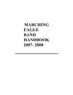 Fillable Online Marion K12 Ga MARCHING EAGLE BAND HANDBOOK 2007 2008