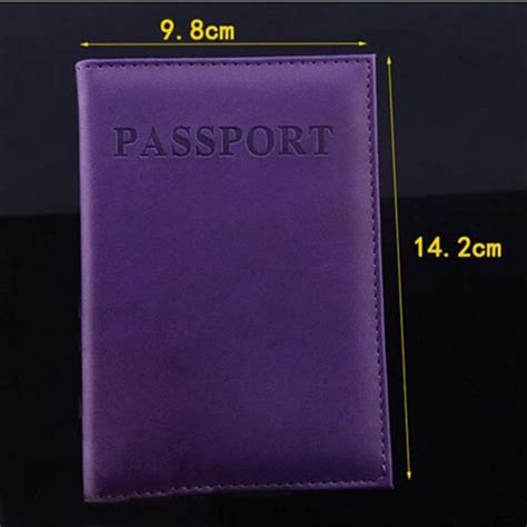 Violet Couverture De Passeport En Cuir Artificiel Porte Cartes Pour