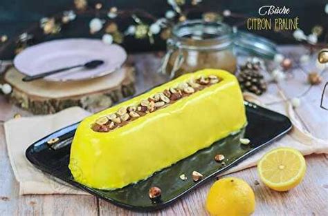 Recette de bûche de Noël citron praliné de Il était une fois la