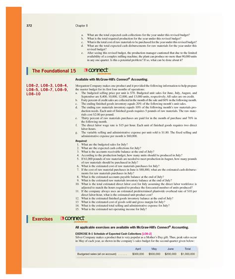 exercise ch08 372 chapter 8 a what are the total expected cash collections for the year under