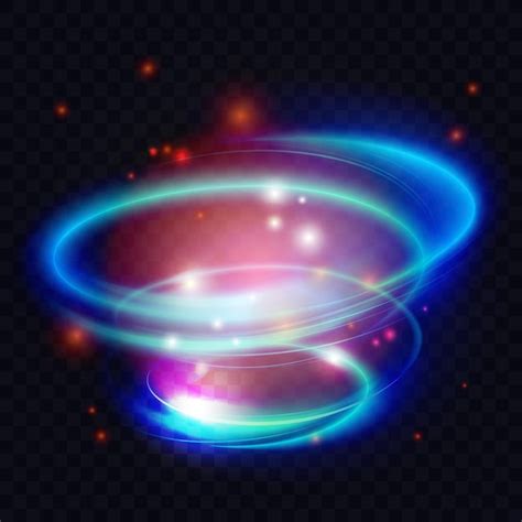 Círculo de luz redemoinho espiral formas linhas efeito de energia
