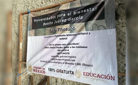 Abre Inscripciones La Universidad Para El Bienestar En Tihosuco