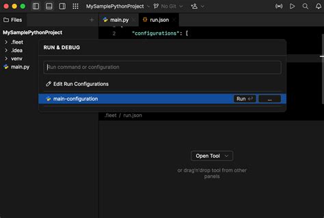 Run Python Code JetBrains Fleet Documentation