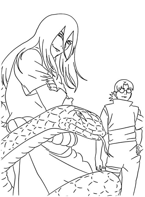 Akatsuki Orochimaru Dibujos Lineart Sasuke Kakashi Sketch Boruto