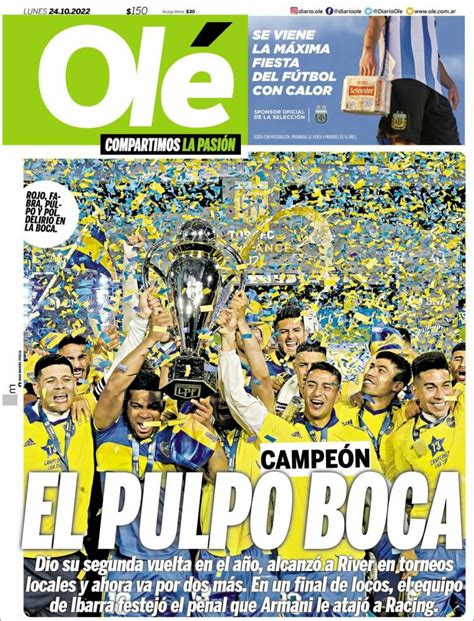 Periódico Olé Argentina Periódicos de Argentina Edición de lunes