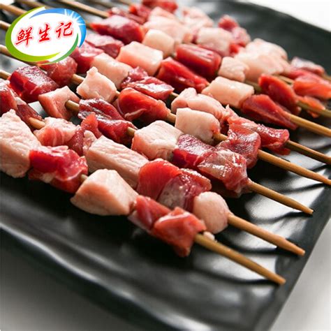 烧烤牛肉串30串100 纯肉牛肉串碳烧烤清真小串牛肉串烧烤半成品 虎窝淘