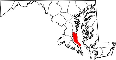File Map Of Maryland Highlighting Calvert County Svg Southern