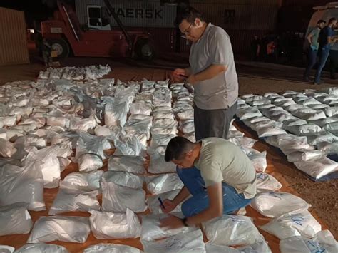 Incautan en Paraguay unas tres toneladas de cocaína en polvo que se