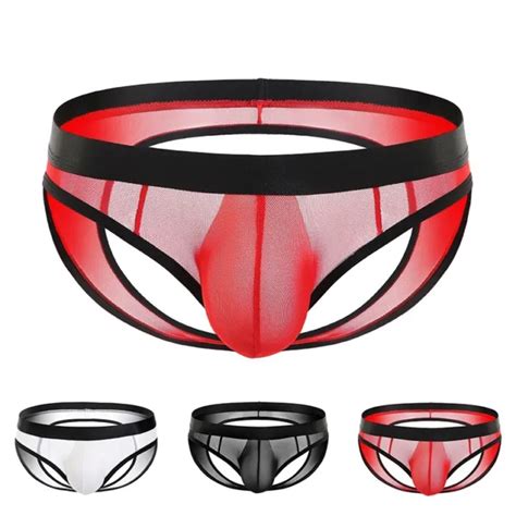 SLIP MAILLE LASTIQUE Homme Transparent Basse Sexy Bikini Sous V Tements