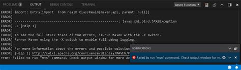 There S An Error Failed To Run Mvn Command When Creating A JAVA