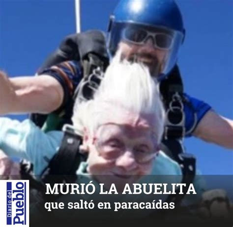 MURIÓ LA ABUELITA que saltó en paracaídas Diario del Pueblo