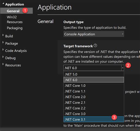 C NET Core Not Showing In Target Framework Dropdown For Visual