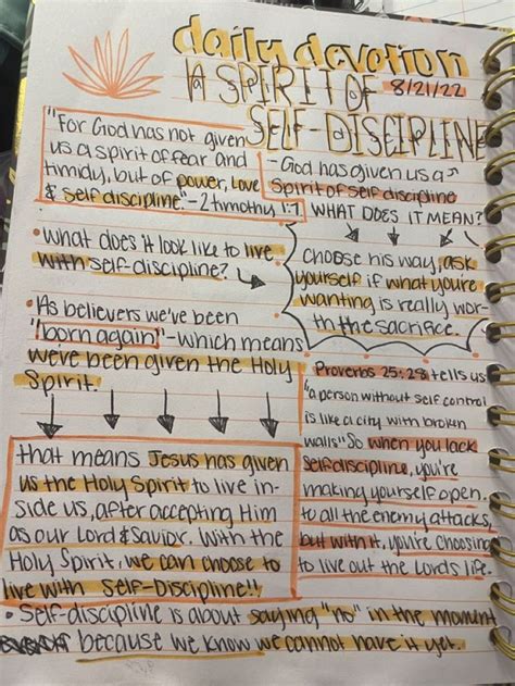 Daily Devotion A Spirit Of Self Discipline What Does This Mean To You