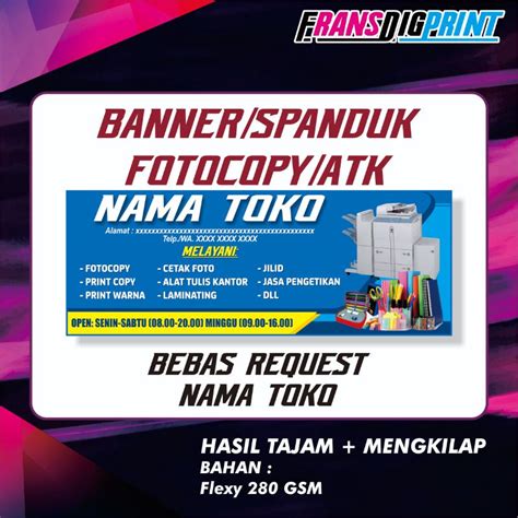 Jual Spanduk Forocopy Banner Fotocopy Banner Atk Shopee Indonesia