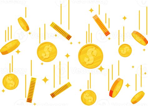 Falling Gold Coins Money Rain Png
