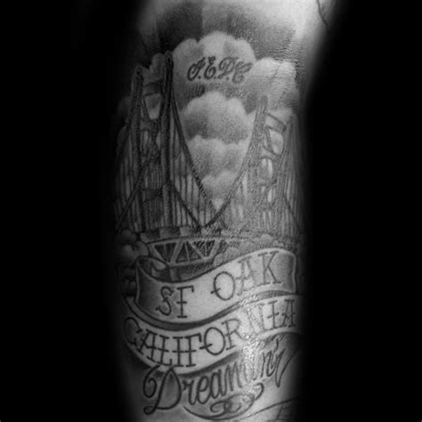 Golden Gate Bridge Tattoos For Men San Francisco Ink Ideas