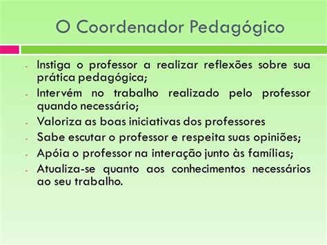 COMPETÊNCIAS DO COORDENADOR PEDAGÓGICO ppt carregar