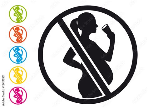 Alcool Interdit Aux Femmes Enceintes Pictogramme Vector De Stock The