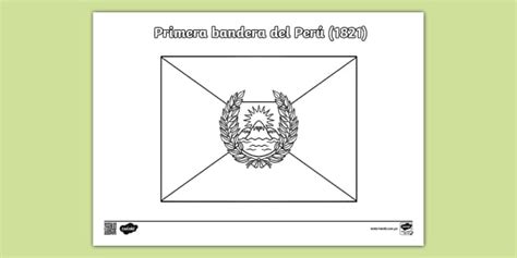 Free Primera Bandera Del Per Para Colorear Materiales Twinkl