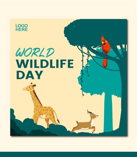 Ilustración de póster de archivo vectorial gratuito para el día mundial