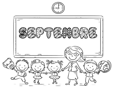 Coloriage Dessin de Septembre Gratuit télécharger et imprimer gratuit