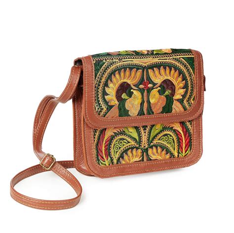 Cherr Handmade Boho Crossbody Bag Embroidered Hippie Sling Bag