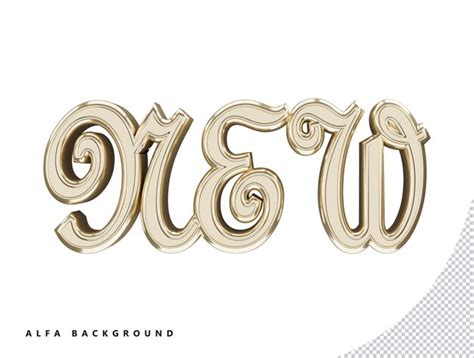 Effet De Texte 3d Alphabet Doré PSD Premium