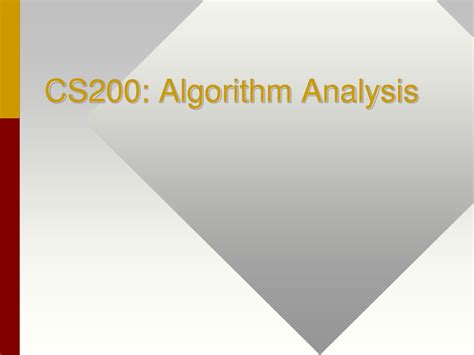 Ppt Cs200 Algorithm Analysis Powerpoint Presentation Free Download Id9094038