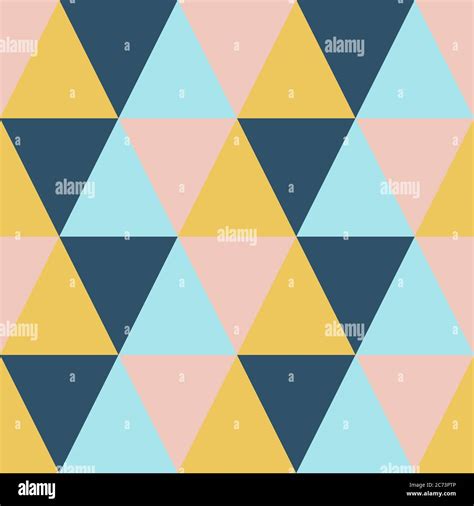 Abstract Geometric Mosaic Triangle Seamless Pattern Colorful Tile