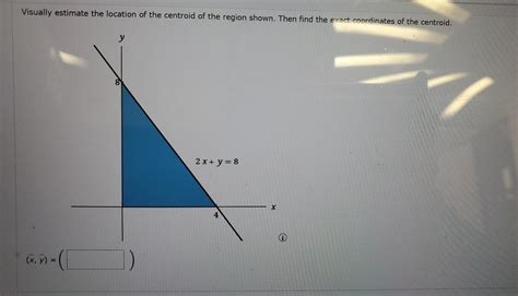 solved visually estimate the location of the centroid of the