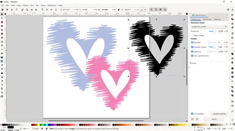 how to trace in inkscape using single scan design school
