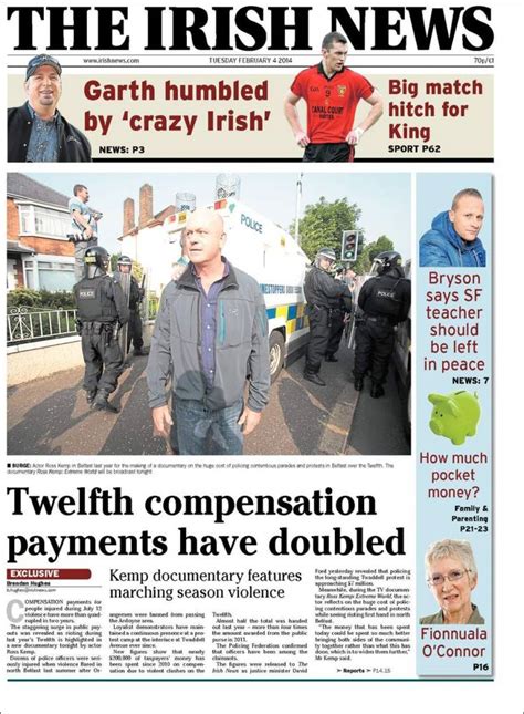 Newspaper Irish News United Kingdom Newspapers In United Kingdom