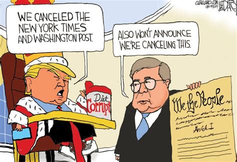 William Barr Shows His Limits To Trump Darcy Cartoon Cleveland
