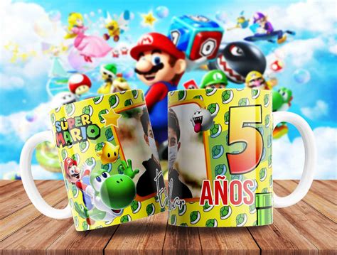 Plantillas Mario Bros Cumpleaños Tazas PLANTILLAS PARA SUBLIMAR