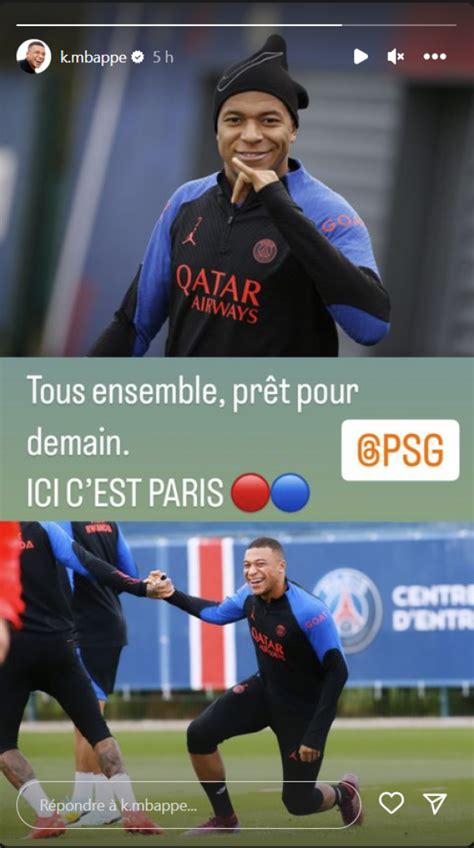 PSG le message fort de Kylian Mbappé avant le Classique