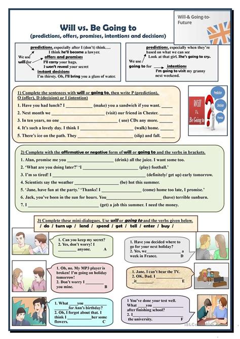 Will Vs Be Going To Worksheet Free ESL Printable Worksheets Made By