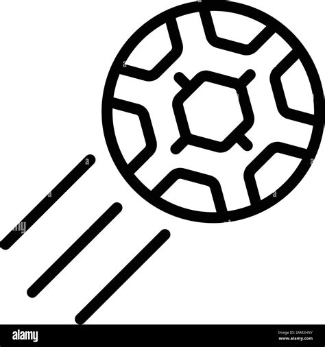 Flying Soccer Ball Icon Outline Style Stock Vector Image Art Alamy