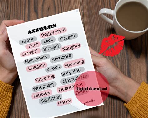 Printable Sex Games Word Scramble Adults Games Adults Sex Etsy