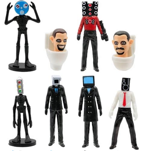 FIGURKI SKIBIDI TOILET Titan Tv Man Cameraman Speaker Game Zestaw 8 Szt